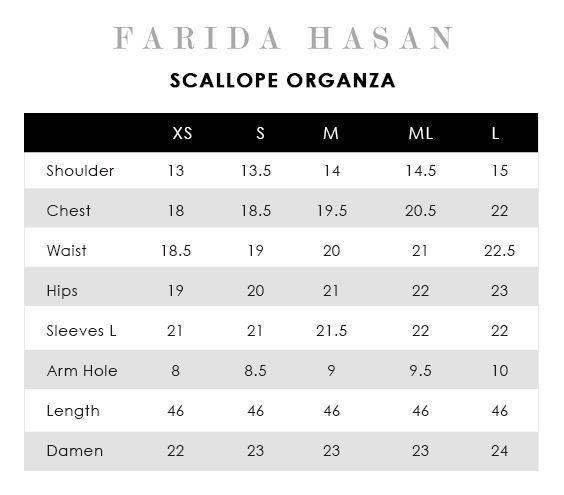 Scalloped organza | Farida Hasan